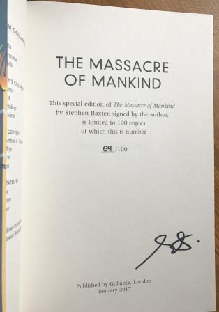 THE MASSACRE OF MANKIND Signed, Numbered & Slipcased Limited Edition